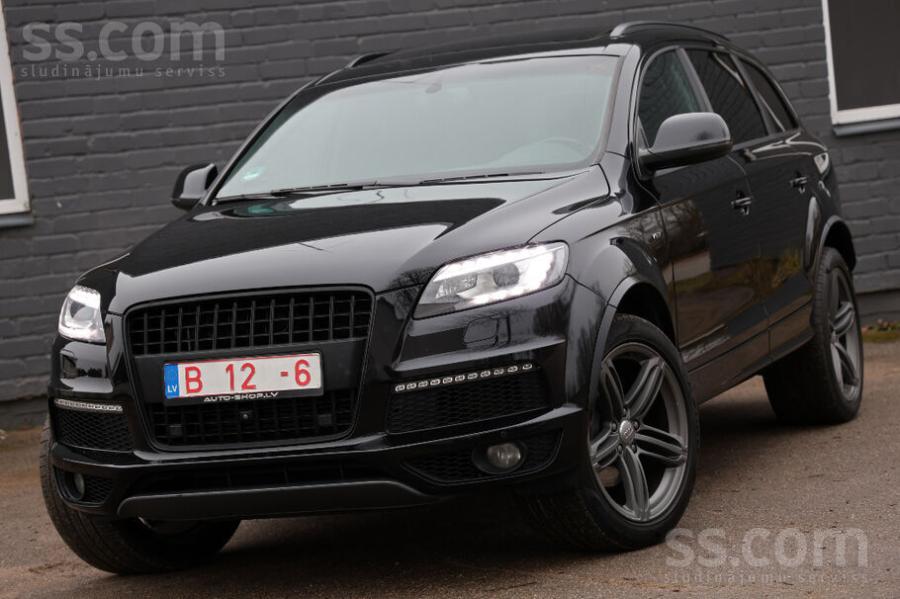 Black Audi Q7 2013 in Tukums, with an engine capacity of 3.00 L and mileage of 248 thousand km for 13490 €, photo 3 on AUTOMOTO.COM.LV