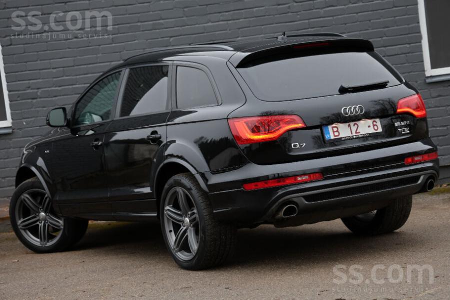 Black Audi Q7 2013 in Tukums, with an engine capacity of 3.00 L and mileage of 248 thousand km for 13490 €, photo 5 on AUTOMOTO.COM.LV
