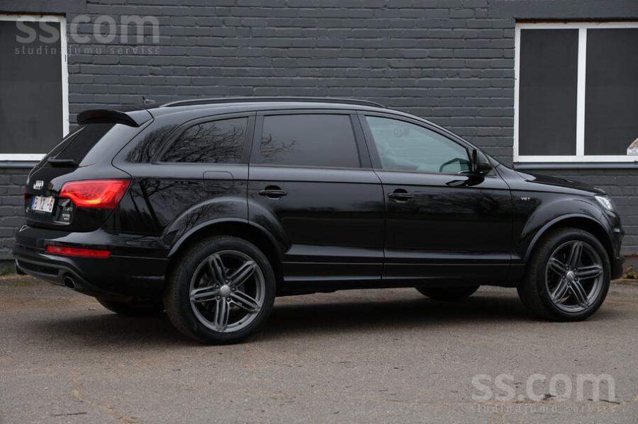 Black Audi Q7 2013 in Tukums, with an engine capacity of 3.00 L and mileage of 248 thousand km for 13490 €, photo 6 on AUTOMOTO.COM.LV