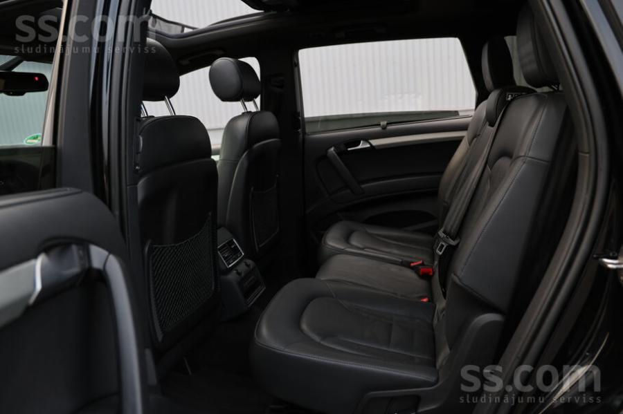 Black Audi Q7 2013 in Tukums, with an engine capacity of 3.00 L and mileage of 248 thousand km for 13490 €, photo 21 on AUTOMOTO.COM.LV