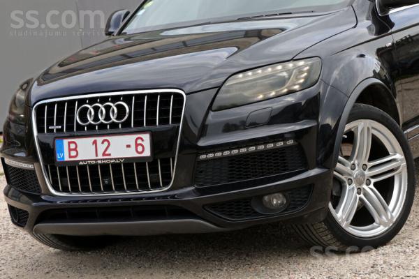 Black Audi Q7 2013 in Tukums, with an engine capacity of 3.00 L and mileage of 265 thousand km for 14800 €, photo 3 on AUTOMOTO.COM.LV