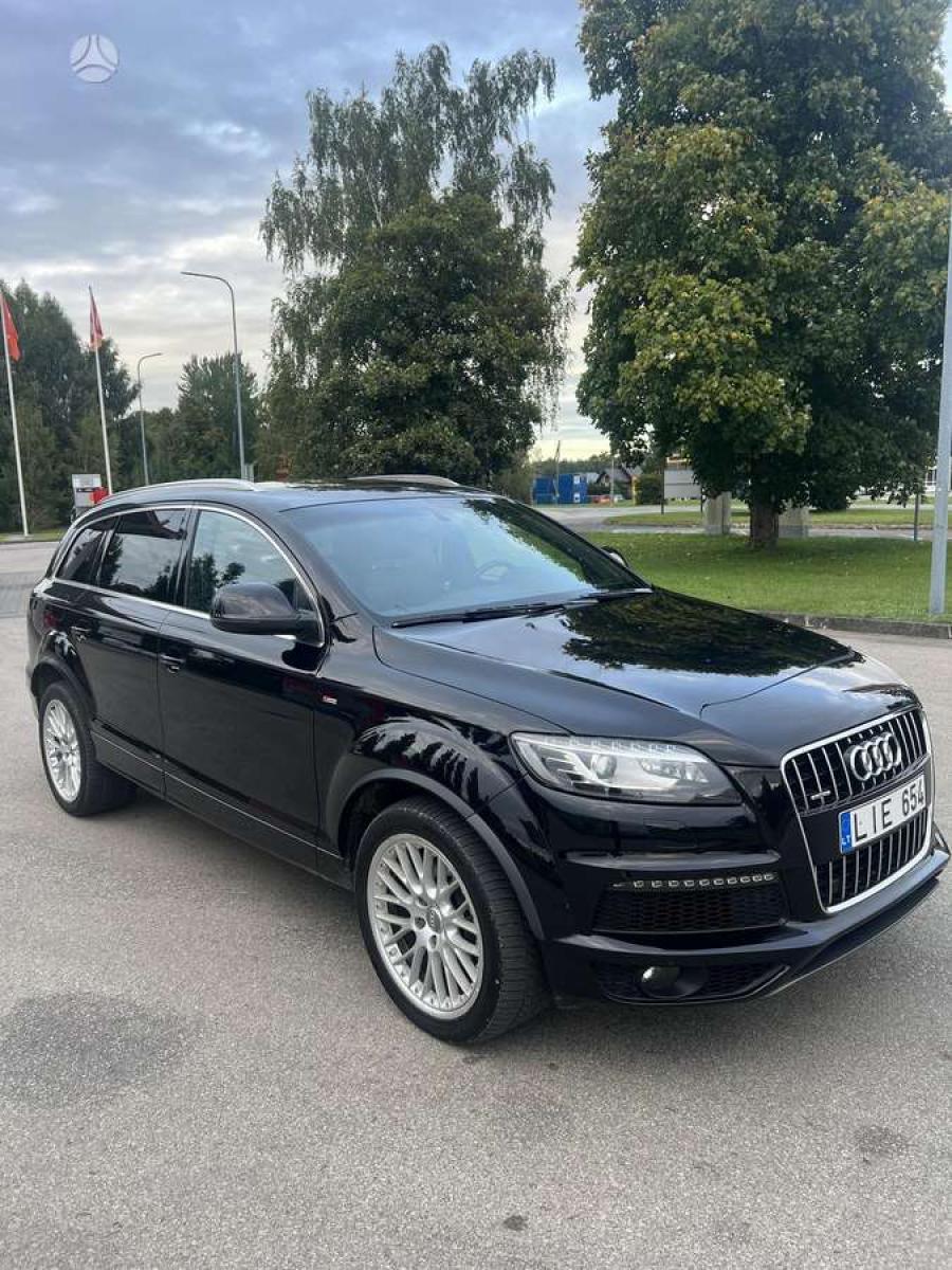 Black Audi Q7 2013 in Taurage, with an engine capacity of 2.97 L and mileage of 388 thousand km for 9700 €, photo 1 on AUTOMOTO.COM.LV