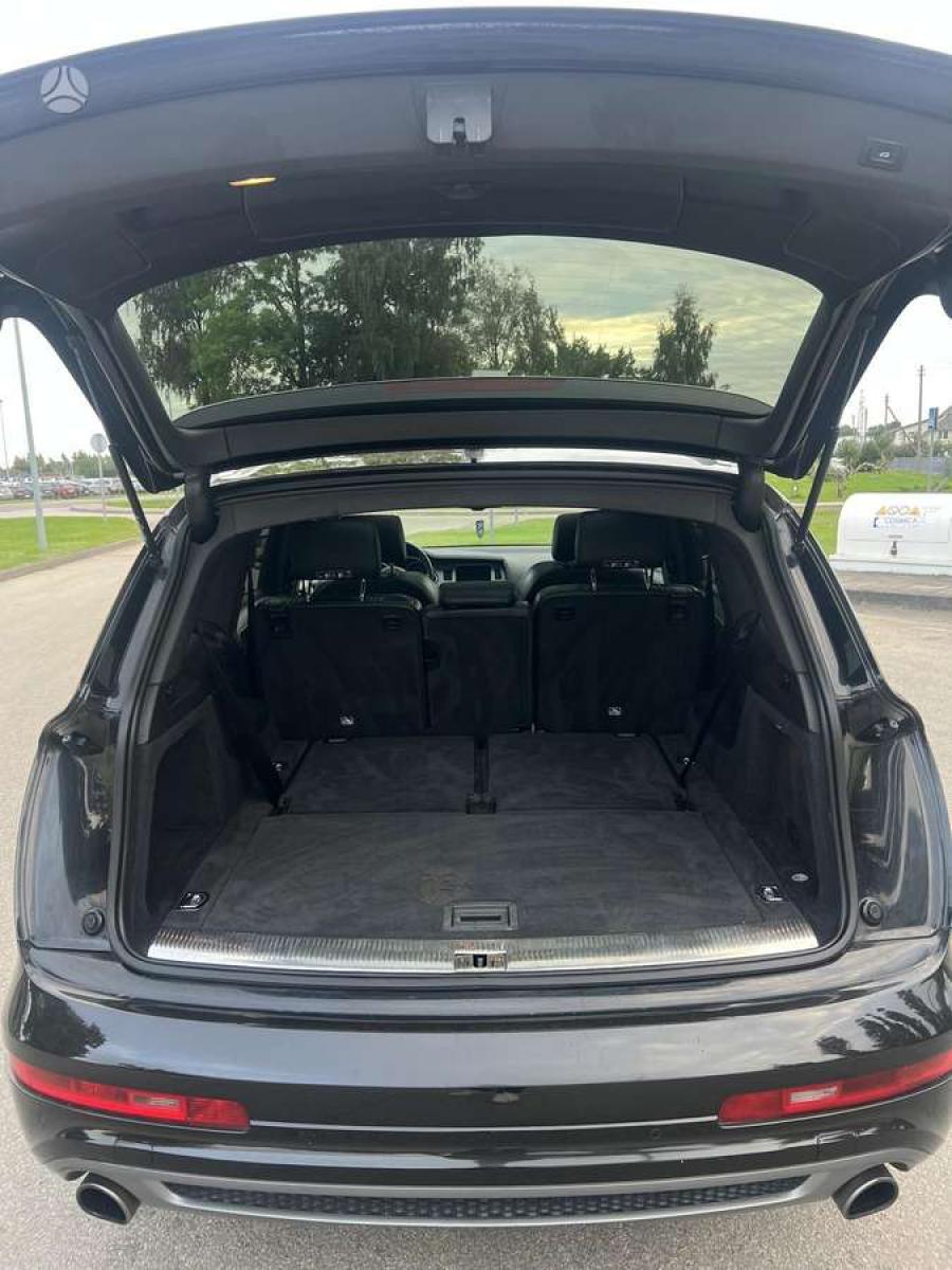 Black Audi Q7 2013 in Taurage, with an engine capacity of 2.97 L and mileage of 388 thousand km for 9700 €, photo 9 on AUTOMOTO.COM.LV