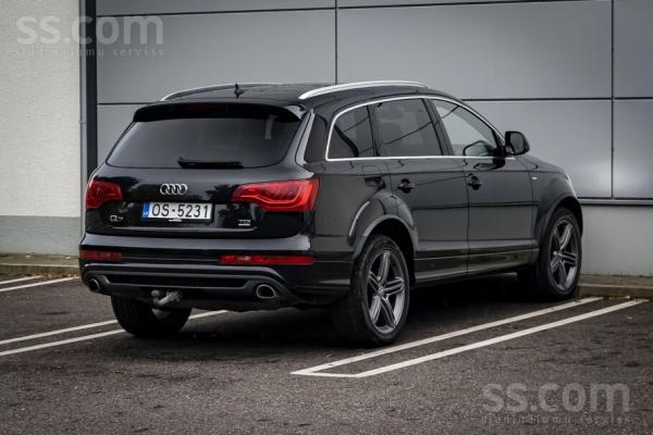 Melns Audi Q7 2013 Rīga, ar dzinēja tilpumu 3.00 L un nobraukumu 353 tūkst. km par 12950 €, foto 5 vietnē AUTOMOTO.COM.LV