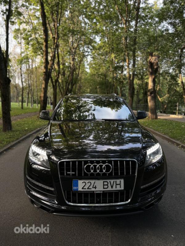 Black Audi Q7 2014 in Narva, with an engine capacity of 3.00 L and mileage of 375 thousand km for 14300 €, photo 7 on AUTOMOTO.COM.LV