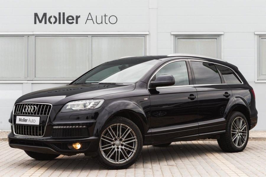 Black Audi Q7 2014 in Ventspils, with an engine capacity of 3.00 L and mileage of 246 thousand km for 12500 €, photo 1 on AUTOMOTO.COM.LV