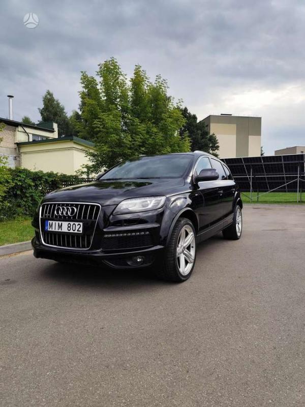 Black Audi Q7 2014 in Birstonas, with an engine capacity of 2.97 L and mileage of 308 thousand km for 10700 €, photo 6 on AUTOMOTO.COM.LV