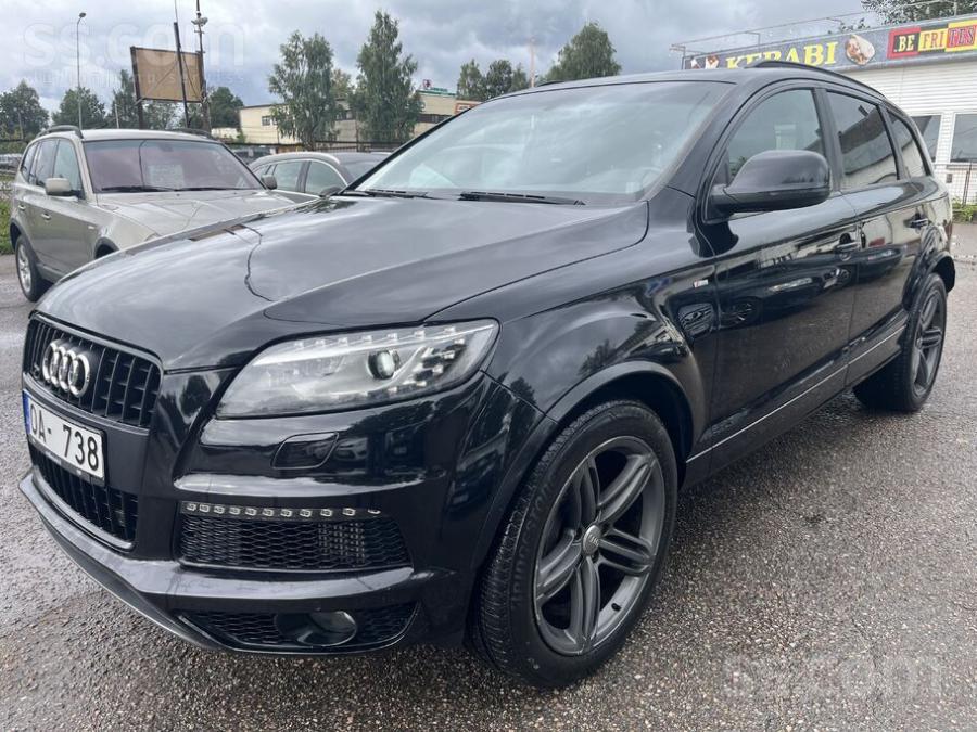 Black Audi Q7 2014 in Riga, with an engine capacity of 3.00 L and mileage of 0 thousand km for 13900 €, photo 3 on AUTOMOTO.COM.LV