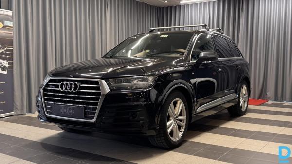 Black Audi Q7 2015 in Marupe, with an engine capacity of 3.00 L and mileage of 32 thousand km for 19990 €, photo 1 on AUTOMOTO.COM.LV