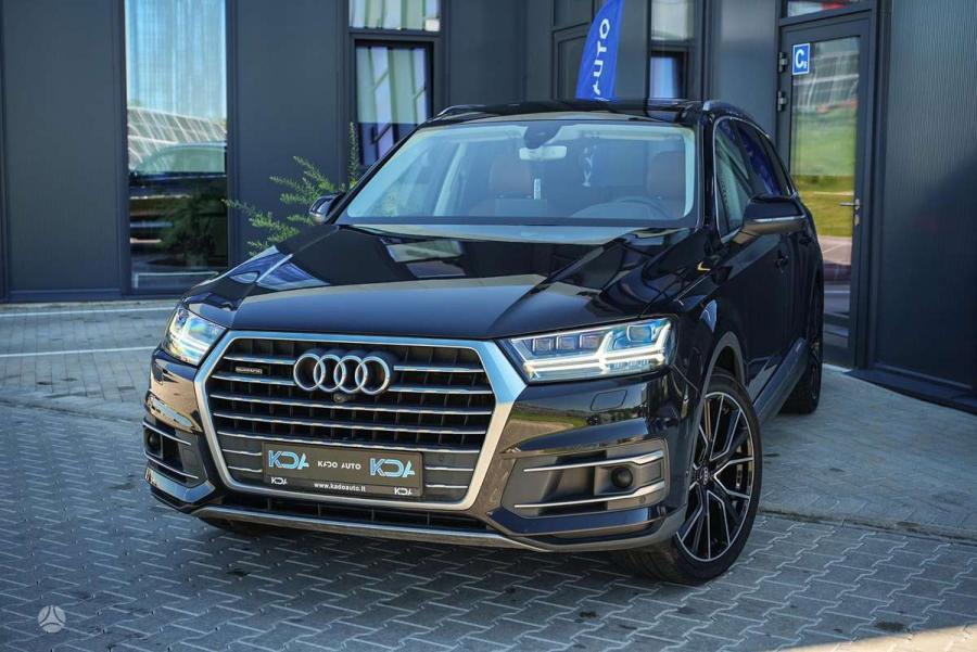 Black Audi Q7 2015 in Kaunas, with an engine capacity of 2.97 L and mileage of 239 thousand km for 22950 €, photo 6 on AUTOMOTO.COM.LV