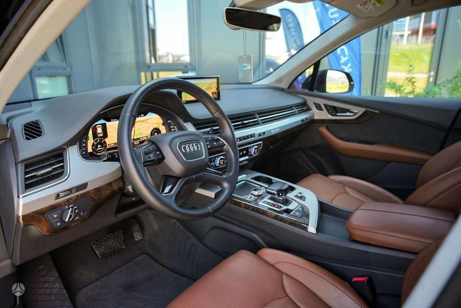 Black Audi Q7 2015 in Kaunas, with an engine capacity of 2.97 L and mileage of 239 thousand km for 22950 €, photo 28 on AUTOMOTO.COM.LV