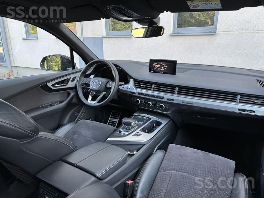 Black Audi Q7 2015 in Jelgava, with an engine capacity of 3.00 L and mileage of 233 thousand km for 24900 €, photo 12 on AUTOMOTO.COM.LV