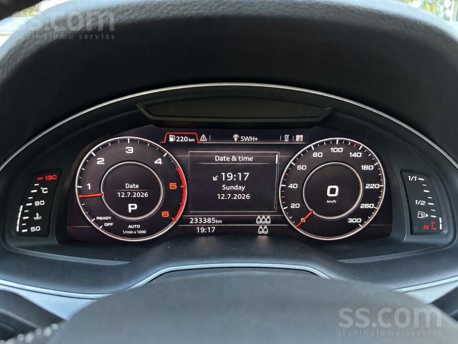 Black Audi Q7 2015 in Jelgava, with an engine capacity of 3.00 L and mileage of 233 thousand km for 24900 €, photo 33 on AUTOMOTO.COM.LV