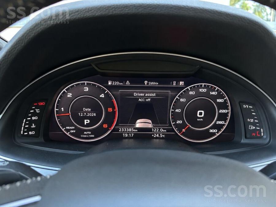 Black Audi Q7 2015 in Jelgava, with an engine capacity of 3.00 L and mileage of 233 thousand km for 24900 €, photo 35 on AUTOMOTO.COM.LV