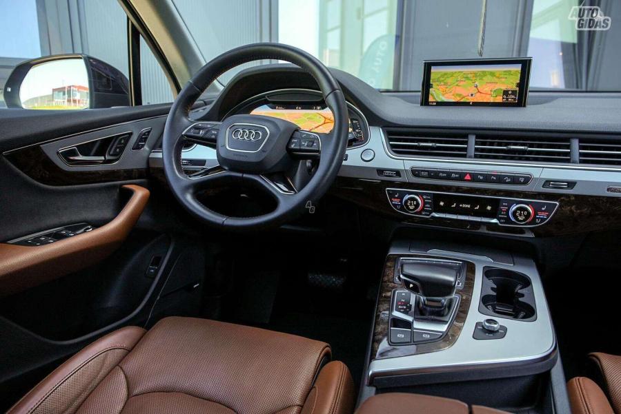 Black Audi Q7 2015 in Kaunas, with an engine capacity of 3.00 L and mileage of 239 thousand km for 22950 €, photo 19 on AUTOMOTO.COM.LV