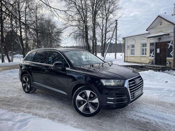 Black Audi Q7 2016 in Utena, with an engine capacity of 2.97 L and mileage of 231 thousand km for 21700 €, photo 9 on AUTOMOTO.COM.LV