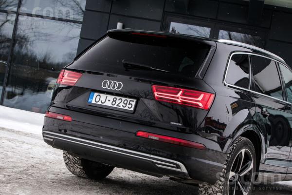 Black Audi Q7 2016 in Riga, with an engine capacity of 3.00 L and mileage of 235 thousand km for 29900 €, photo 8 on AUTOMOTO.COM.LV