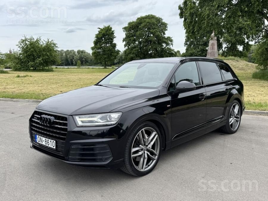 Black Audi Q7 2016 in Riga, with an engine capacity of 3.00 L and mileage of 0 thousand km for 19990 €, photo 1 on AUTOMOTO.COM.LV