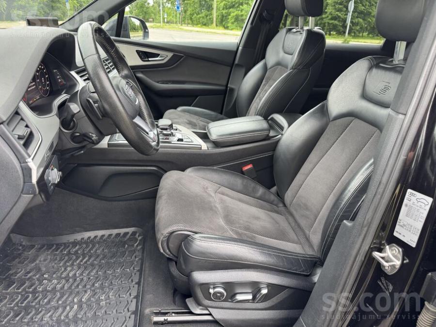 Black Audi Q7 2016 in Riga, with an engine capacity of 3.00 L and mileage of 0 thousand km for 19990 €, photo 11 on AUTOMOTO.COM.LV