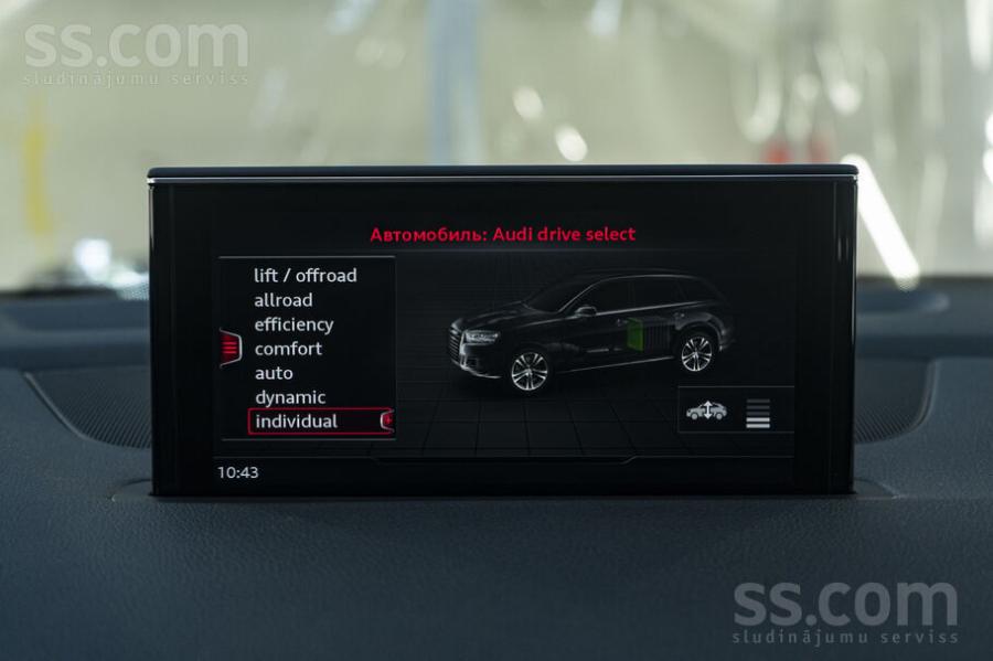 Black Audi Q7 2016 in Riga, with an engine capacity of 3.00 L and mileage of 255 thousand km for 29900 €, photo 22 on AUTOMOTO.COM.LV