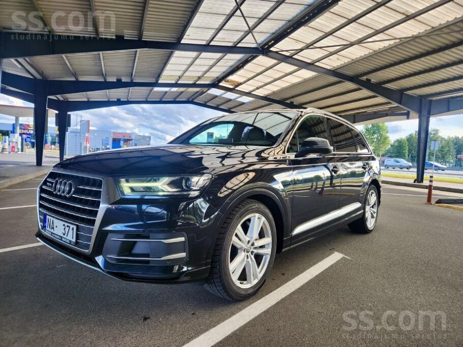 Black Audi Q7 2016 in Riga, with an engine capacity of 3.00 L and mileage of 192 thousand km for 16900 €, photo 3 on AUTOMOTO.COM.LV