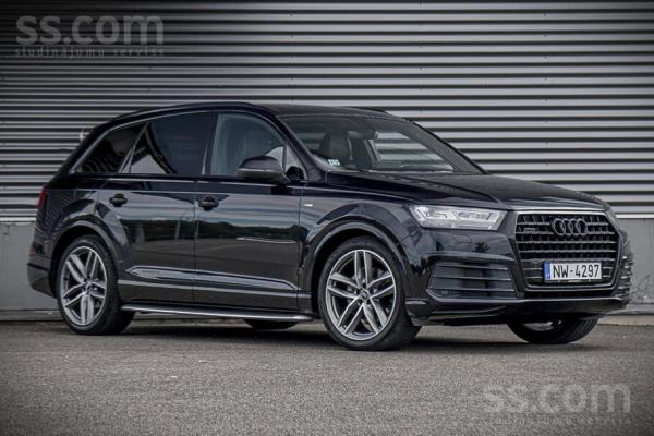 Black Audi Q7 2017 in Riga, with an engine capacity of 3.00 L and mileage of 224 thousand km for 26990 €, photo 2 on AUTOMOTO.COM.LV