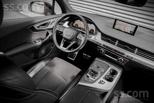 Black Audi Q7 2017 in Riga, with an engine capacity of 3.00 L and mileage of 224 thousand km for 26990 €, photo 11 on AUTOMOTO.COM.LV