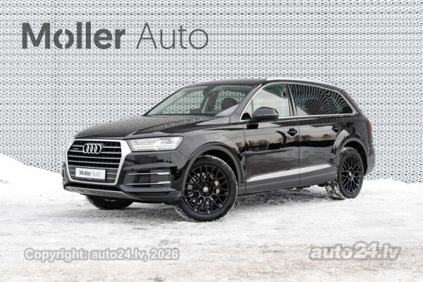 Black Audi Q7 2017 in Riga, with an engine capacity of 3.00 L and mileage of 155 thousand km for 26800 €, photo 1 on AUTOMOTO.COM.LV