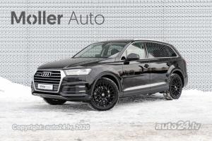 Black Audi Q7 2017 in Riga, with an engine capacity of 3.00 L and mileage of 155 thousand km for 26800 €, photo  on AUTOMOTO.COM.LV
