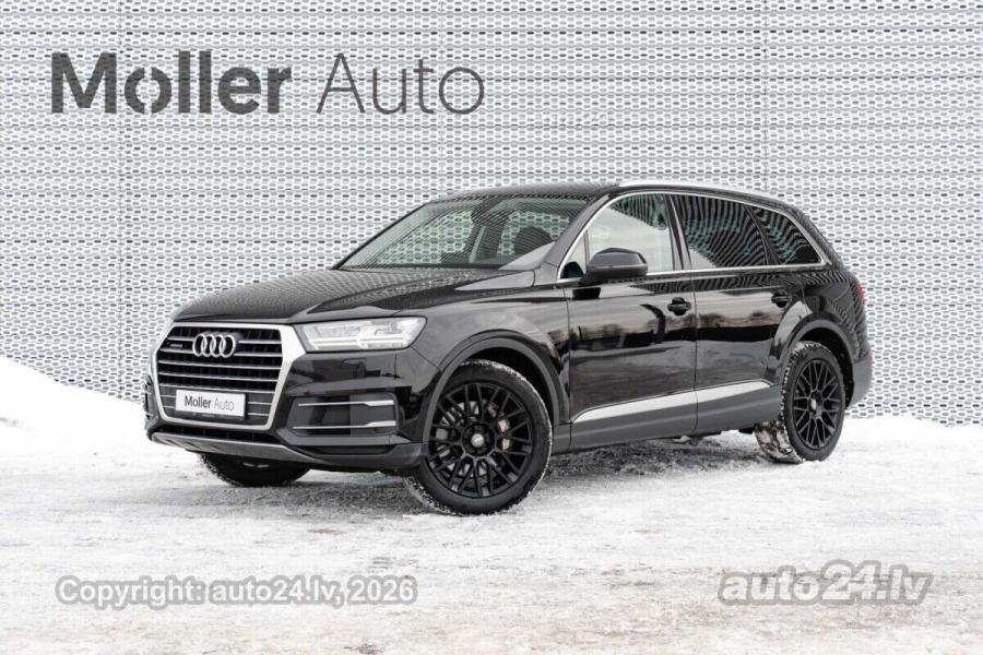 Black Audi Q7 2017 in Riga, with an engine capacity of 3.00 L and mileage of 155 thousand km for 26800 €, photo 1 on AUTOMOTO.COM.LV
