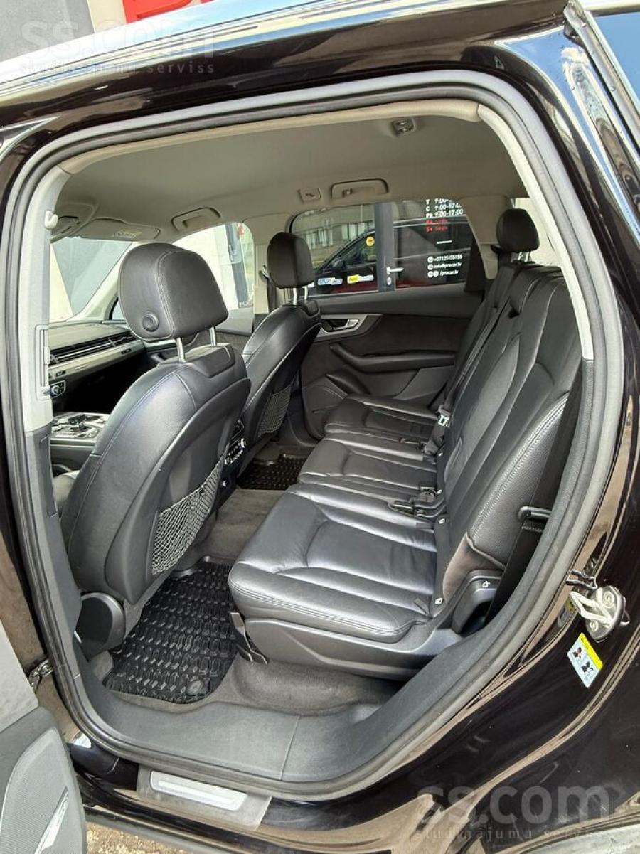 Black Audi Q7 2017 in Riga, with an engine capacity of 3.00 L and mileage of 206 thousand km for 19950 €, photo 17 on AUTOMOTO.COM.LV