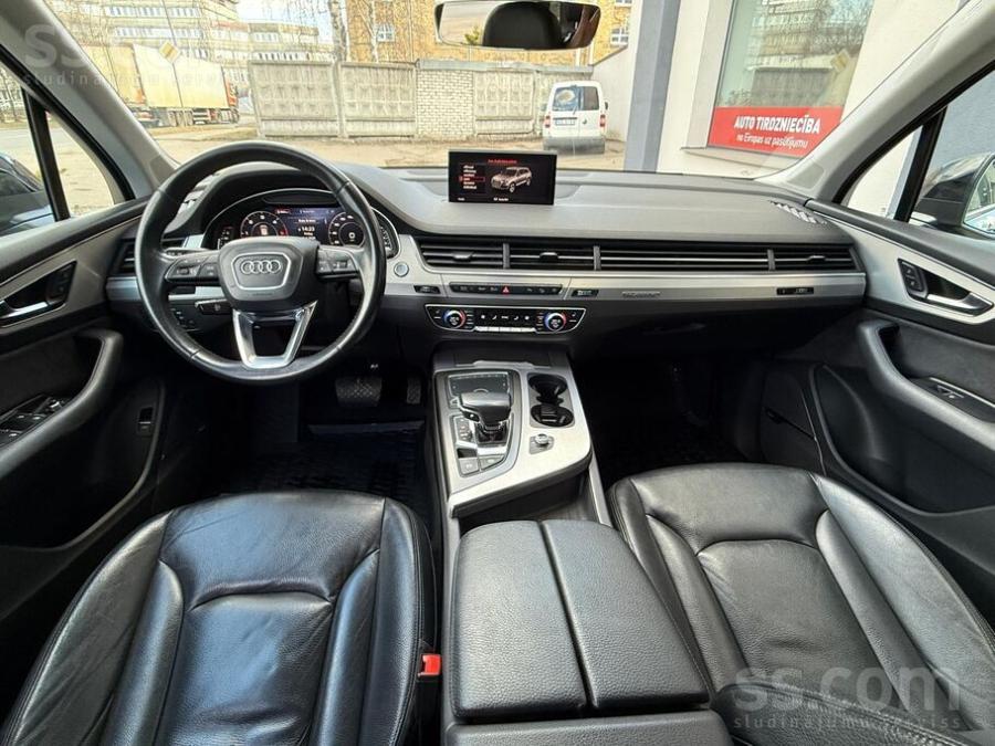 Black Audi Q7 2017 in Riga, with an engine capacity of 3.00 L and mileage of 206 thousand km for 19950 €, photo 18 on AUTOMOTO.COM.LV
