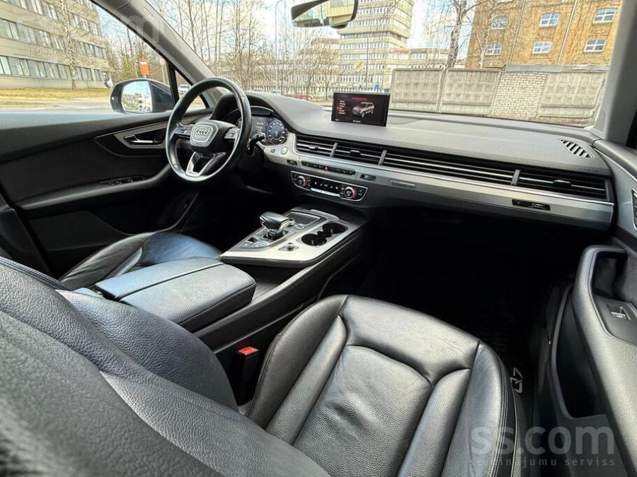 Black Audi Q7 2017 in Riga, with an engine capacity of 3.00 L and mileage of 206 thousand km for 19950 €, photo 22 on AUTOMOTO.COM.LV
