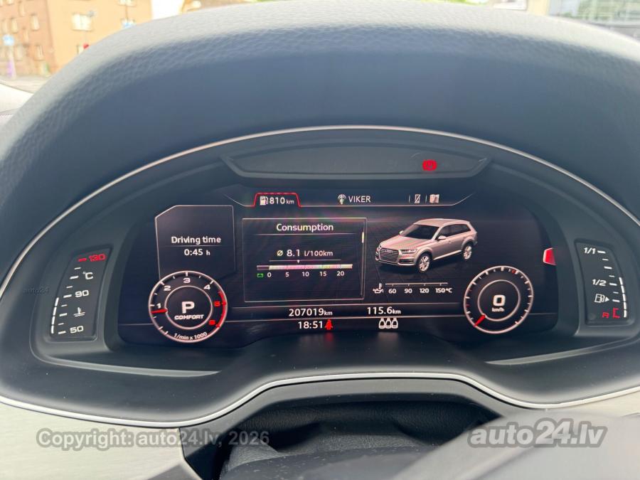 Melns Audi Q7 2017 Tallina, ar dzinēja tilpumu 3.00 L un nobraukumu 207 tūkst. km par 29500 €, foto 7 vietnē AUTOMOTO.COM.LV