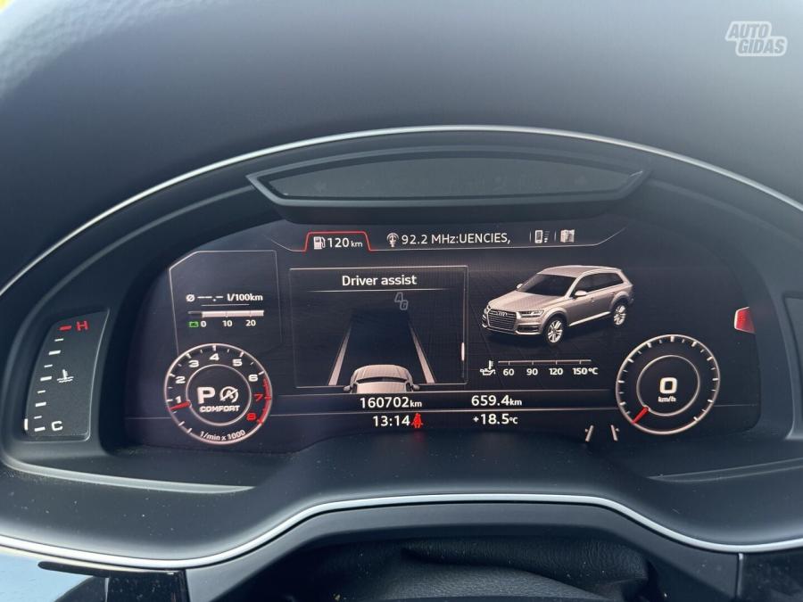 Melns Audi Q7 2017 Šauļi, ar dzinēja tilpumu 3.00 L un nobraukumu 161 tūkst. km par 21400 €, foto 11 vietnē AUTOMOTO.COM.LV