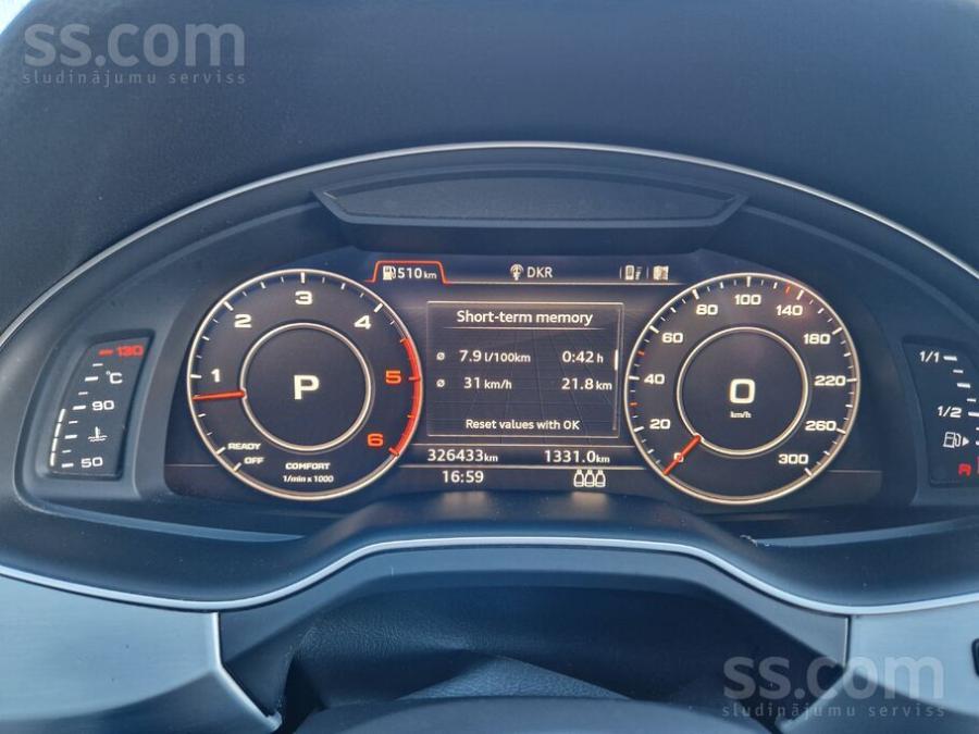 Melns Audi Q7 2017 Jēkabpils, ar dzinēja tilpumu 3.00 L un nobraukumu 328 tūkst. km par 18500 €, foto 32 vietnē AUTOMOTO.COM.LV