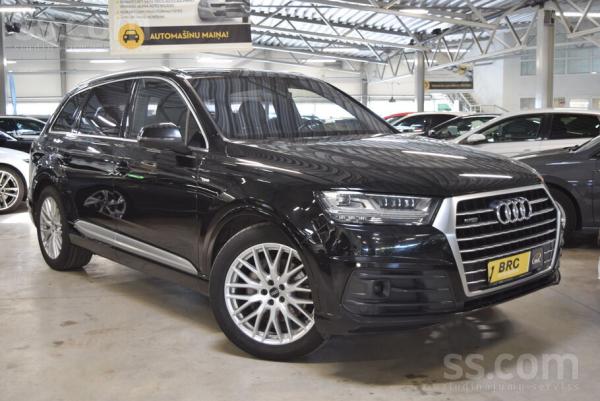 Black Audi Q7 2017 in Riga, with an engine capacity of 3.00 L and mileage of 258 thousand km for 22900 €, photo 1 on AUTOMOTO.COM.LV