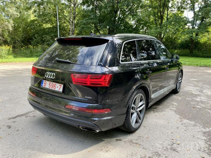 Black Audi Q7 2017 in Riga, with an engine capacity of 3.00 L and mileage of 0 thousand km for 29990 €, photo 6 on AUTOMOTO.COM.LV