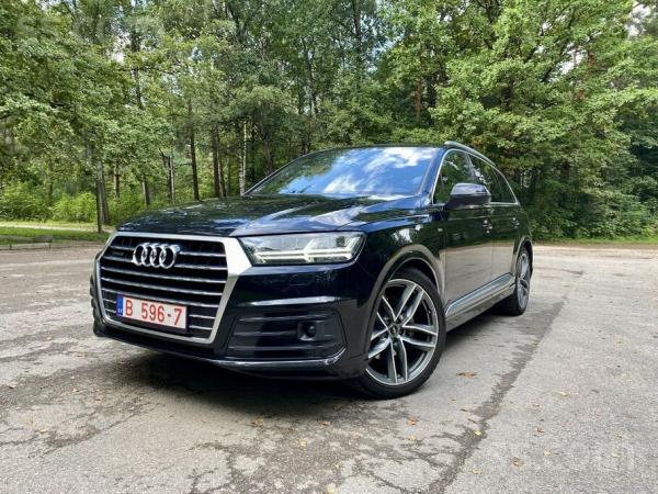 Black Audi Q7 2017 in Riga, with an engine capacity of 3.00 L and mileage of 0 thousand km for 29990 €, photo 1 on AUTOMOTO.COM.LV