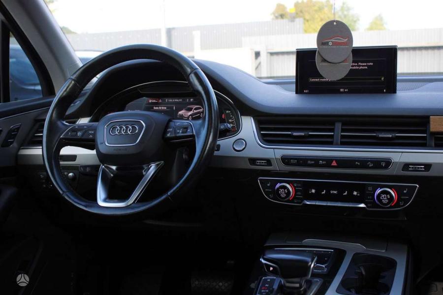 Black Audi Q7 2017 in Vilnius, with an engine capacity of 3.00 L and mileage of 162 thousand km for 27500 €, photo 16 on AUTOMOTO.COM.LV