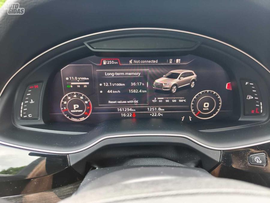 Black Audi Q7 2017 in Siauliai, with an engine capacity of 3.00 L and mileage of 161 thousand km for 19500 €, photo 20 on AUTOMOTO.COM.LV