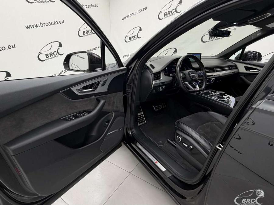Black Audi Q7 2018 in Vilnius, with an engine capacity of 2.97 L and mileage of 193 thousand km for 22500 €, photo 23 on AUTOMOTO.COM.LV