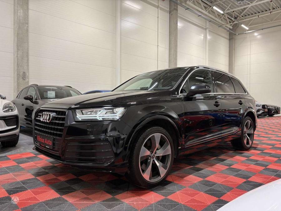 Black Audi Q7 2018 in Vilnius, with an engine capacity of 1.98 L and mileage of 146 thousand km for 20790 €, photo 1 on AUTOMOTO.COM.LV