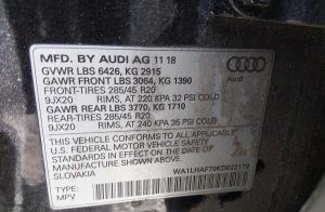 Black Audi Q7 2019 in Vilnius, with an engine capacity of 1.98 L and mileage of 70 thousand km for 9800 €, photo 22 on AUTOMOTO.COM.LV