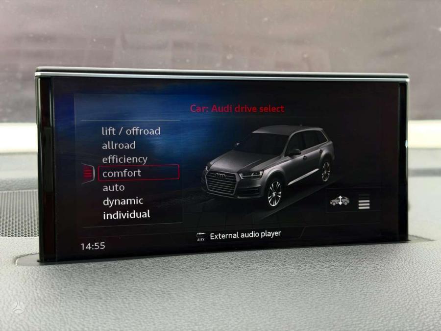 Black Audi Q7 2019 in Vilnius, with an engine capacity of 2.97 L and mileage of 413 thousand km for 21500 €, photo 28 on AUTOMOTO.COM.LV