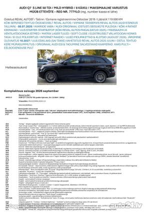 Black Audi Q7 2019 in Tallinn, with an engine capacity of 3.00 L and mileage of 119 thousand km for 48000 €, photo 17 on AUTOMOTO.COM.LV