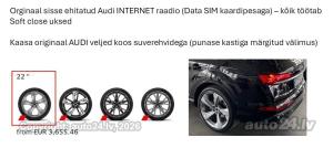 Black Audi Q7 2019 in Tallinn, with an engine capacity of 3.00 L and mileage of 119 thousand km for 48000 €, photo 23 on AUTOMOTO.COM.LV