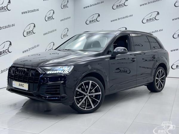 Black Audi Q7 2021 in Avizieniai, with an engine capacity of 3.00 L and mileage of 46 thousand km for 41900 €, photo 1 on AUTOMOTO.COM.LV