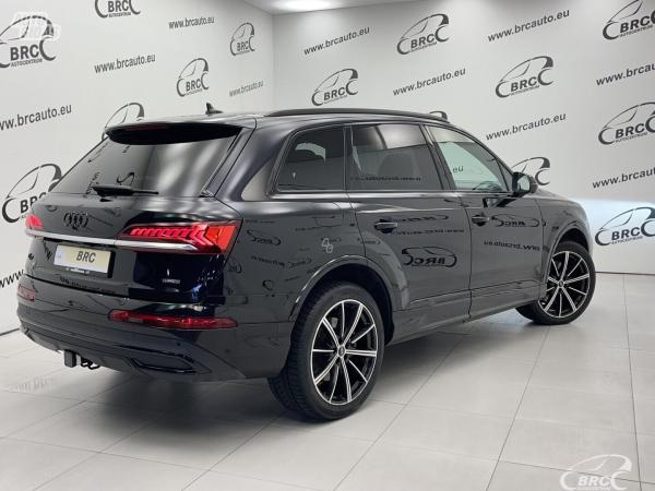 Black Audi Q7 2021 in Avizieniai, with an engine capacity of 3.00 L and mileage of 46 thousand km for 41900 €, photo 2 on AUTOMOTO.COM.LV