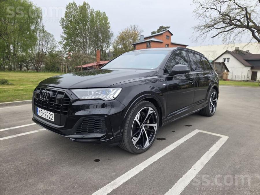 Black Audi Q7 2021 in Riga, with an engine capacity of 3.00 L and mileage of 98 thousand km for 52000 €, photo 1 on AUTOMOTO.COM.LV